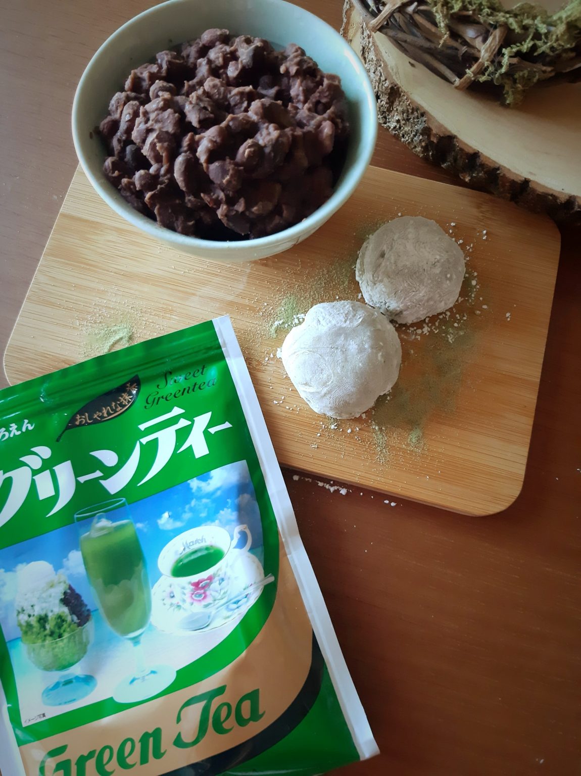Green Tea Mochi with Adzuki Bean Filling – Belated Brewery